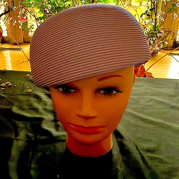 Accessories | Elegant Lilac Straw Polypropylene Bubble Pillbox Hat ...